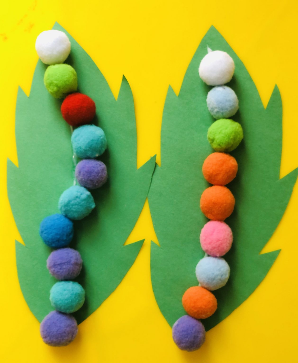 CATERPILLAR CRAFT WITH POM POMS | Totally MOM-Sense